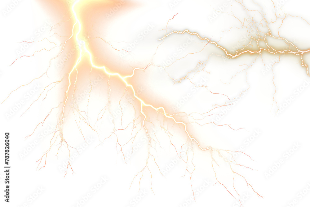 PNG Lightning thunder overlay effect, transparent background Stock ...