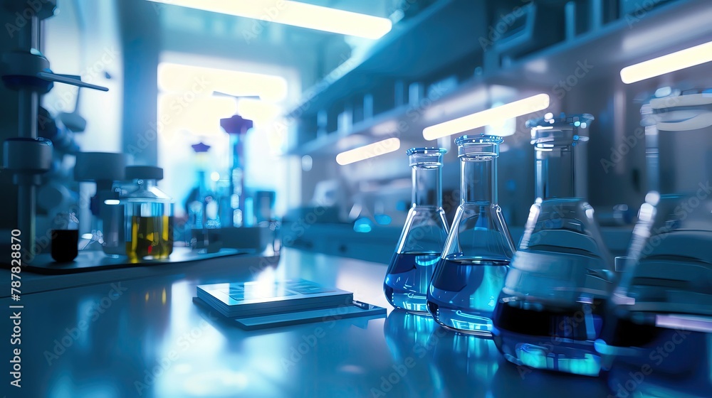 Poster Genetic modification lab, unethical experiments, harsh light ...