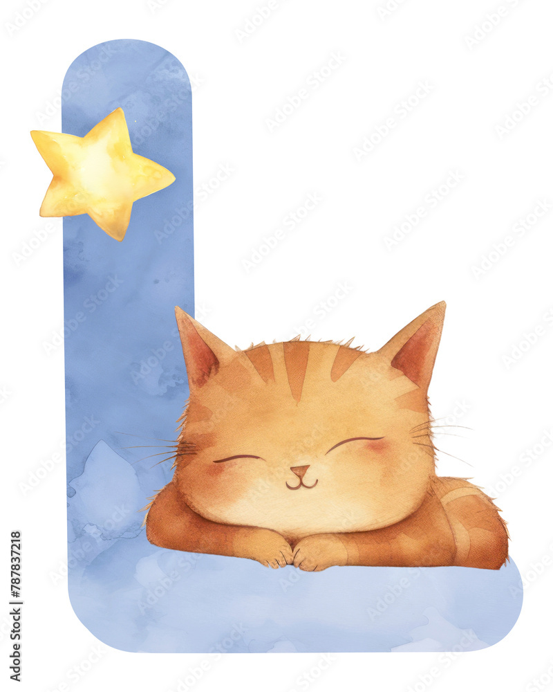 Letter L png blue watercolor alphabet, transparent background Stock ...