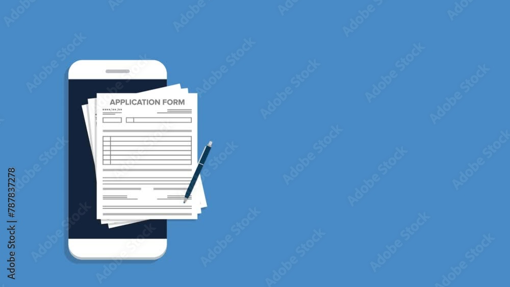 Vidéo Stock Online application form. Claim form, paperwork concepts ...