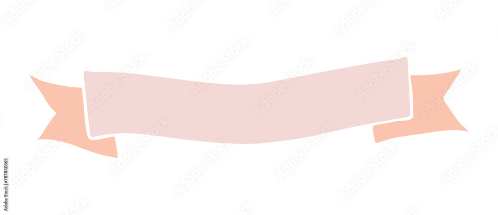 Pastel pink png ribbon banner, transparent background Stock ...