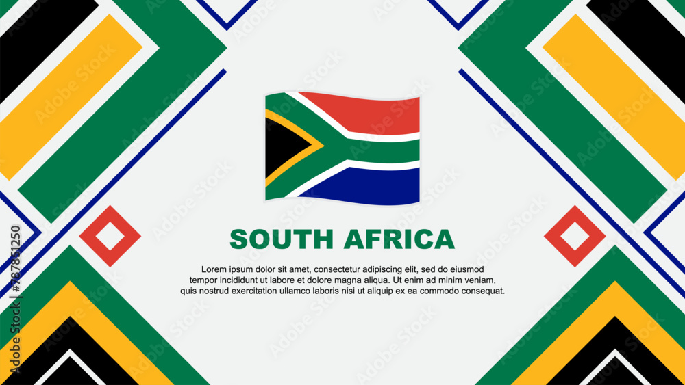 South Africa Flag Abstract Background Design Template. South Africa ...