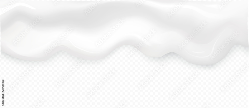 Milk cream vector high quality texture with shadow isolated on ...