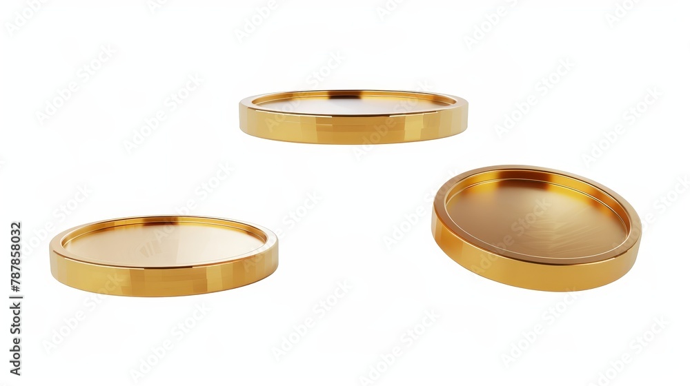 The 3D render of a gold coin rotate animation sprite sheet. The ...