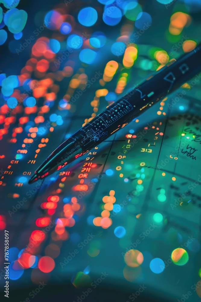 A pen with an embedded microchip, streaming virtual reality content ...