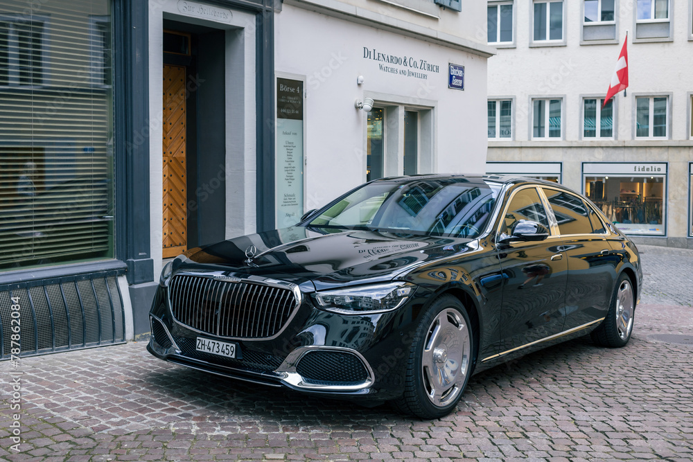 The New Mercedes S-Class Maybach W223 parked in Zurich. Mercedes ...