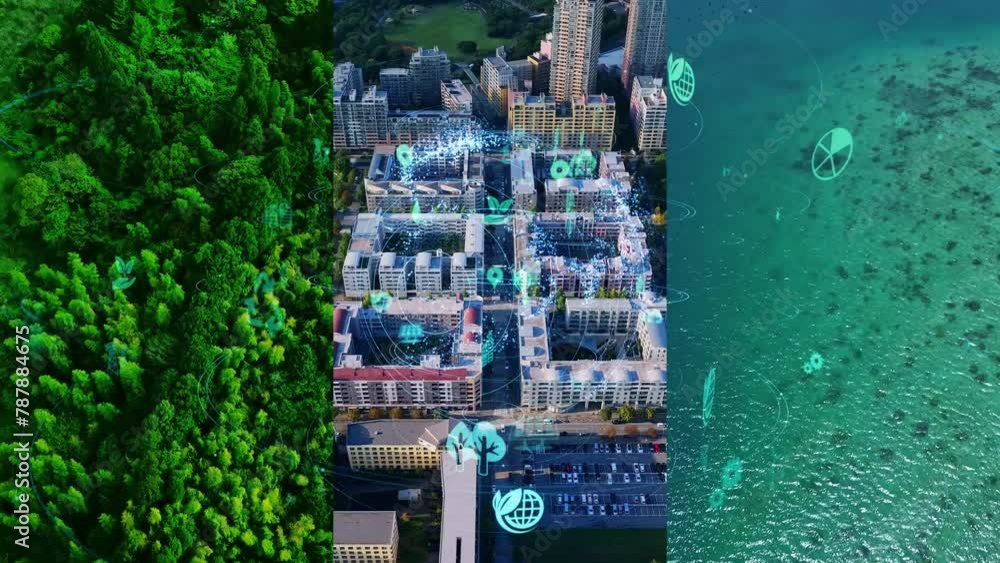 Wideo Stock: Collage of various natural scenes and environmental ...