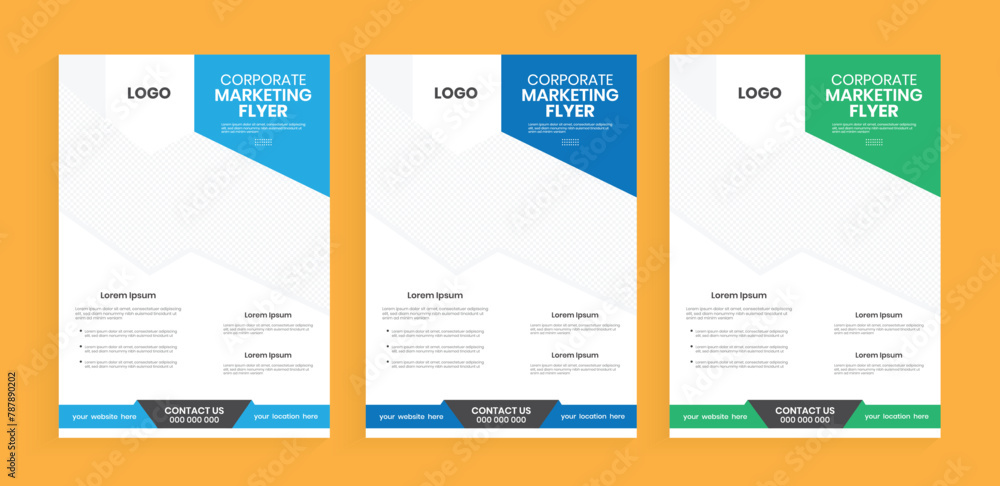 Corporate business flier design. Business annual report, book cover ...