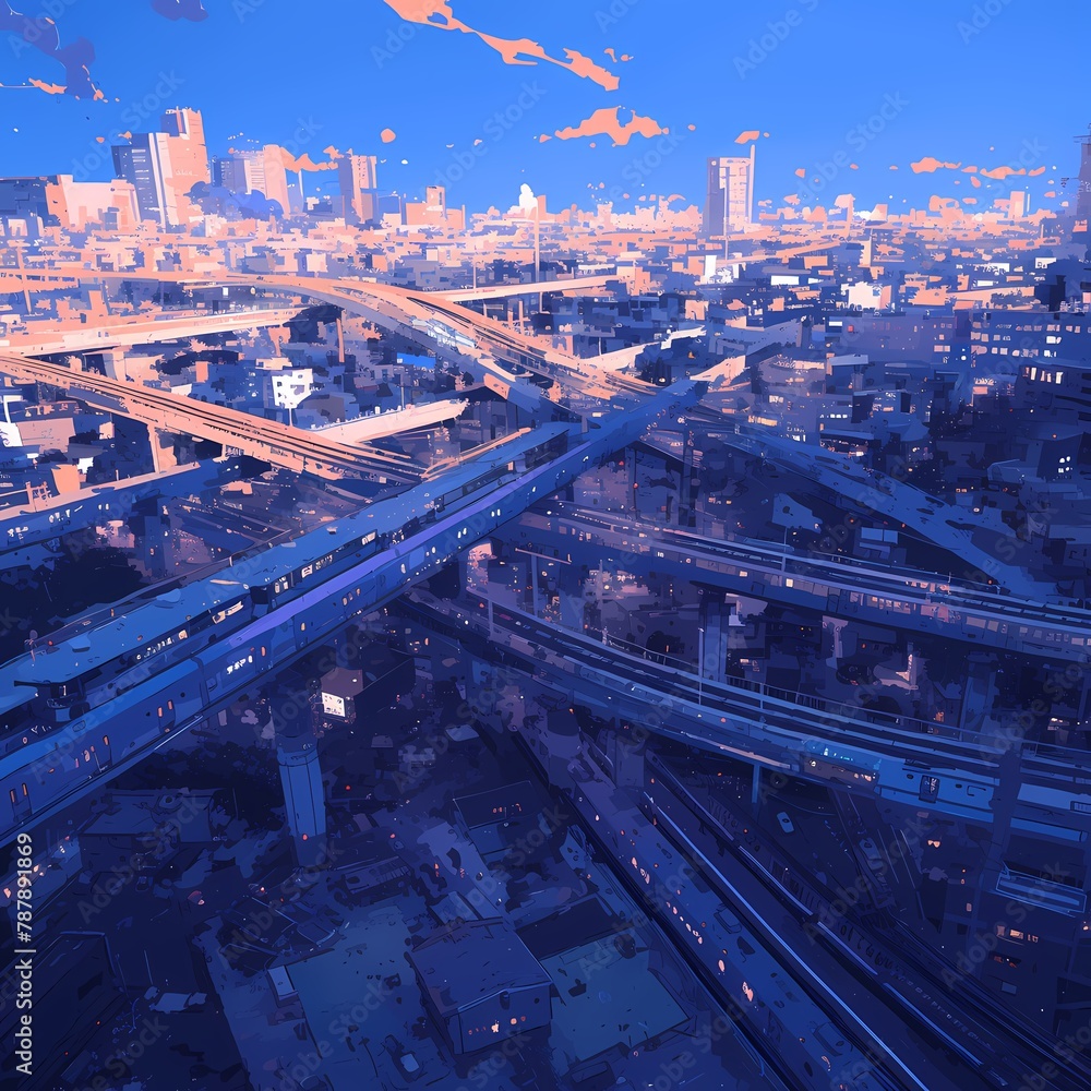 Spectacular Illustration Depicting an Advanced Urban Environment ...