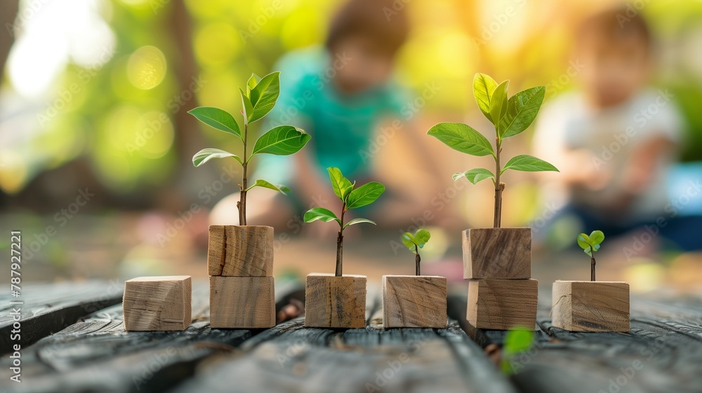 A visual representation of child development concept, showcasing the ...