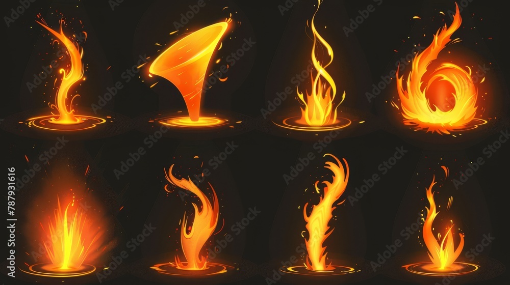 Spritesheet asset for mobile gui. Game cartoon tornado sprite animation ...