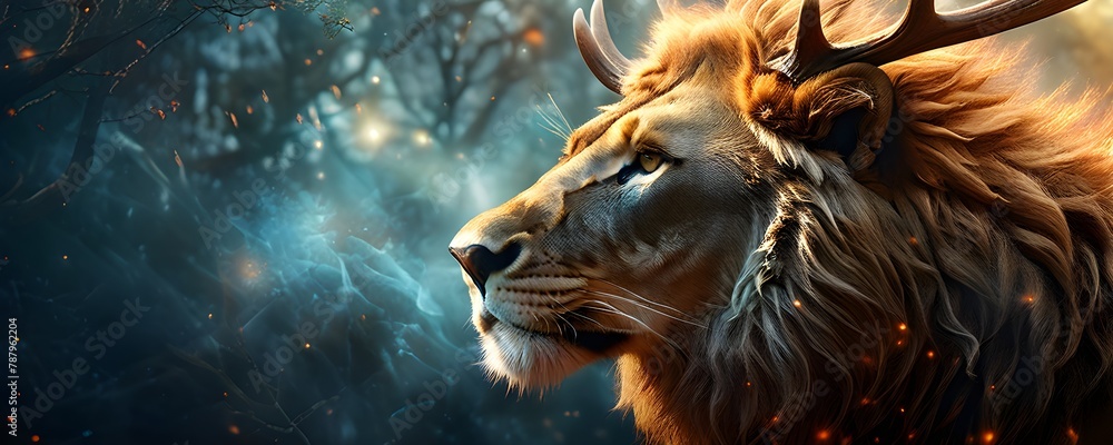 wildlife image enhanced with digital art seamlessly blending multiple ...