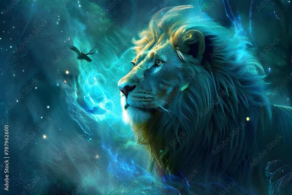 wildlife image enhanced with digital art seamlessly blending multiple ...