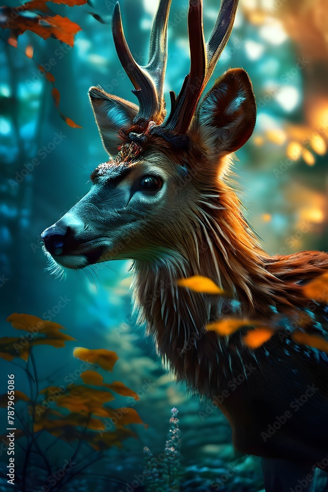 wildlife image enhanced with digital art seamlessly blending multiple ...