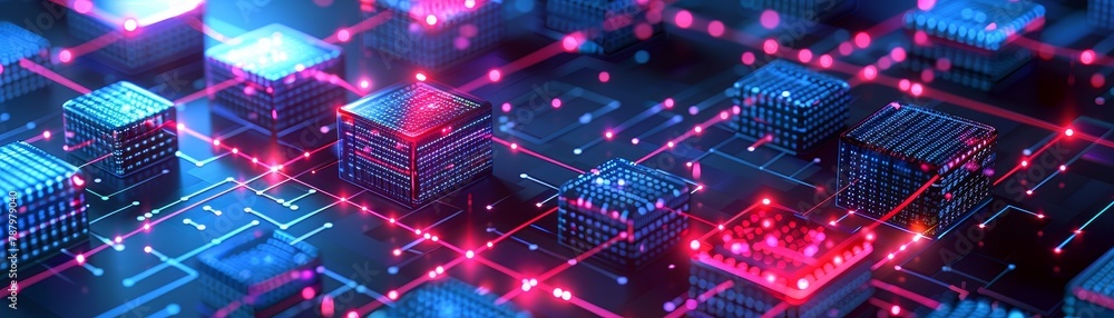 The tech driven cloud computing setup displays an interactive network ...