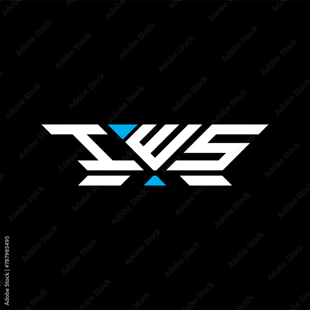IWS letter logo vector design, IWS simple and modern logo. IWS ...