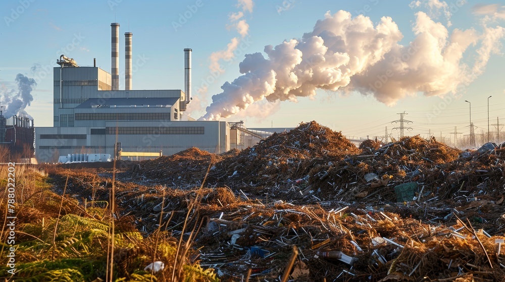 Energy Spark: A photo of a biomass power plant using organic waste to ... Energy Spark: A photo of a biomass power plant using organic waste to ...