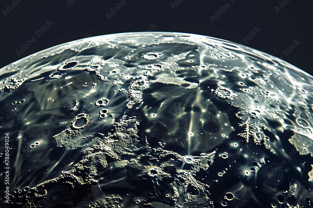 Lunar Close-up: Detailed photograph of the moon's surface, highlighting ...