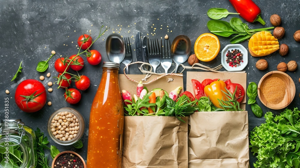 An image showcasing a healthy meal slimming diet plan with daily ready ...