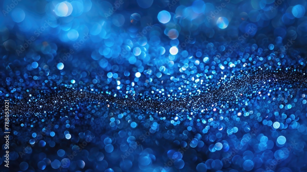 Rich royal blue glitter background with deep color saturation and ...
