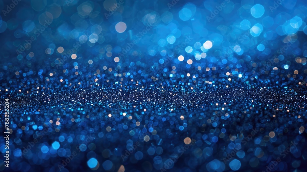 Rich royal blue glitter background with deep color saturation and ...