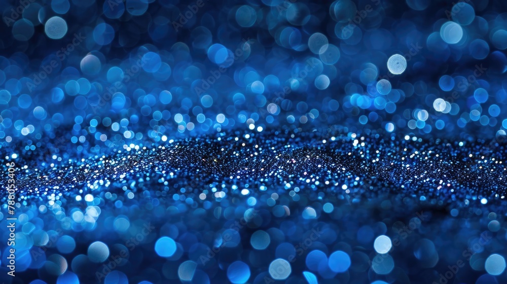 Rich royal blue glitter background with deep color saturation and ...