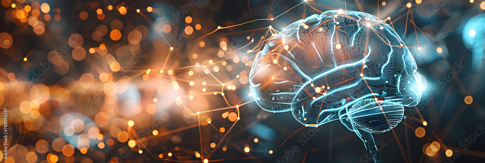 Exploring Neural Pathways and Cognitive Functions through Closeup Brain. Stock Illustration ...