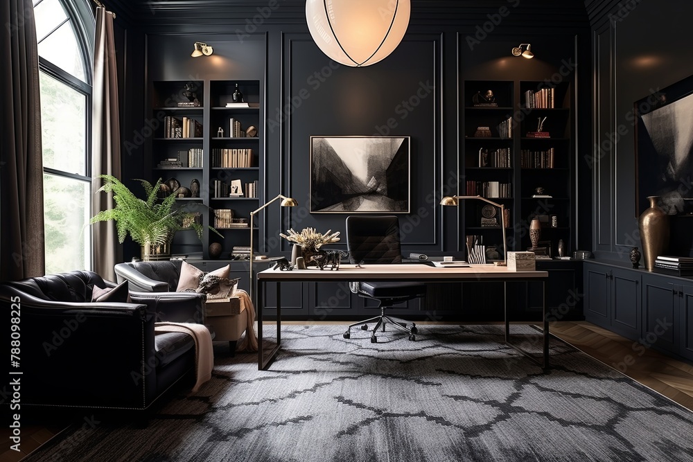 Statement Rug: Modern Gothic Office Inspirations & Design Focal Point ...