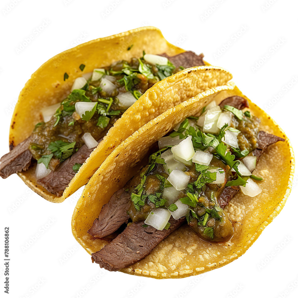 Front view of Tacos de Lengua with Mexican beef tongue tacos, featuring ...