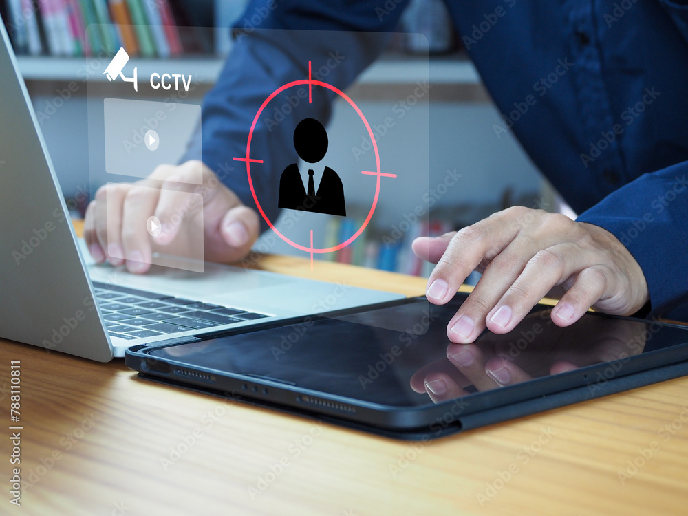 CCTV cameras detect abnormalities or bad actors on the screen. Users who monitor security from ...