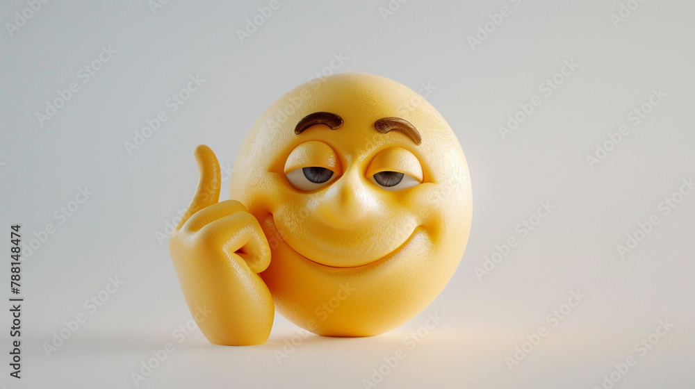 Yellow Thinking face emoji emoticon face shown with a single finger and ...