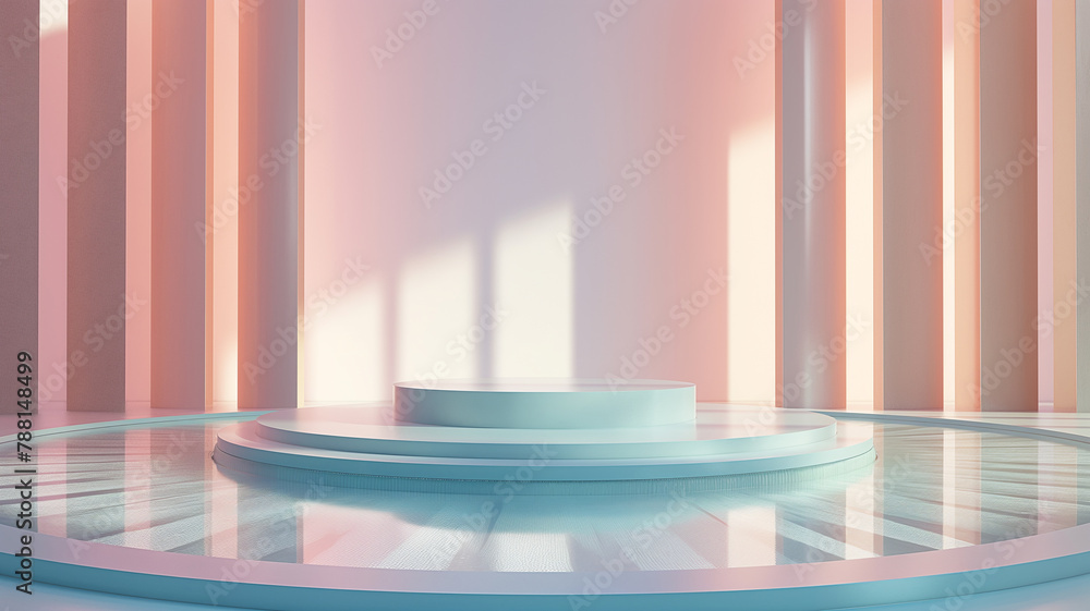 columns and totems Podium.Classic luxury podium product background. 3d ...