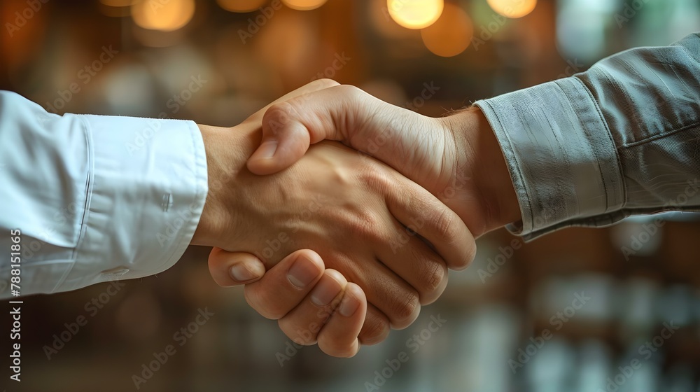 Harmony in Partnership: A Handshake of Unity. Concept Success in ...