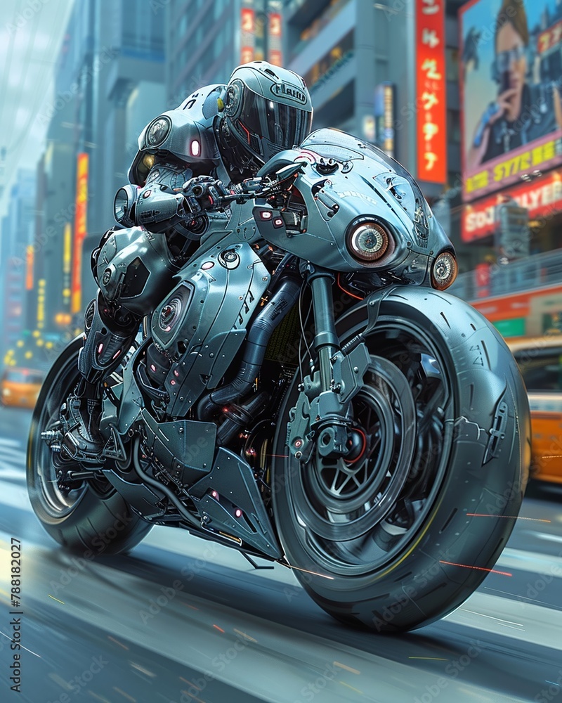 A fearless cyborg with a penchant for speed, tearing up the streets on ...
