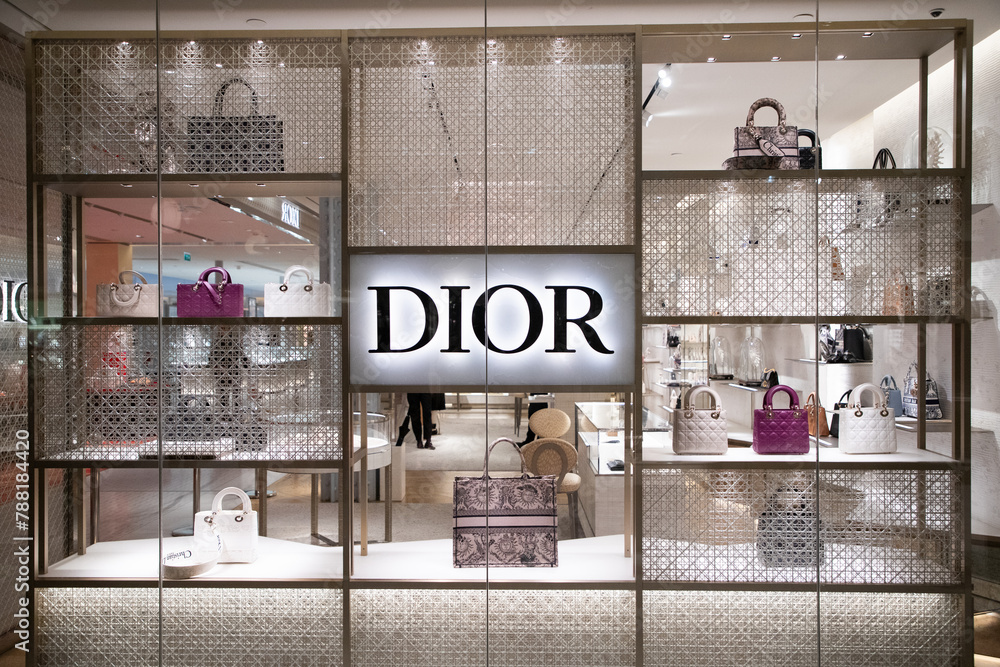 PARIS, FRANCE - MARCH 30, 2024: Facade of the Dior store in Paris. Dior ...