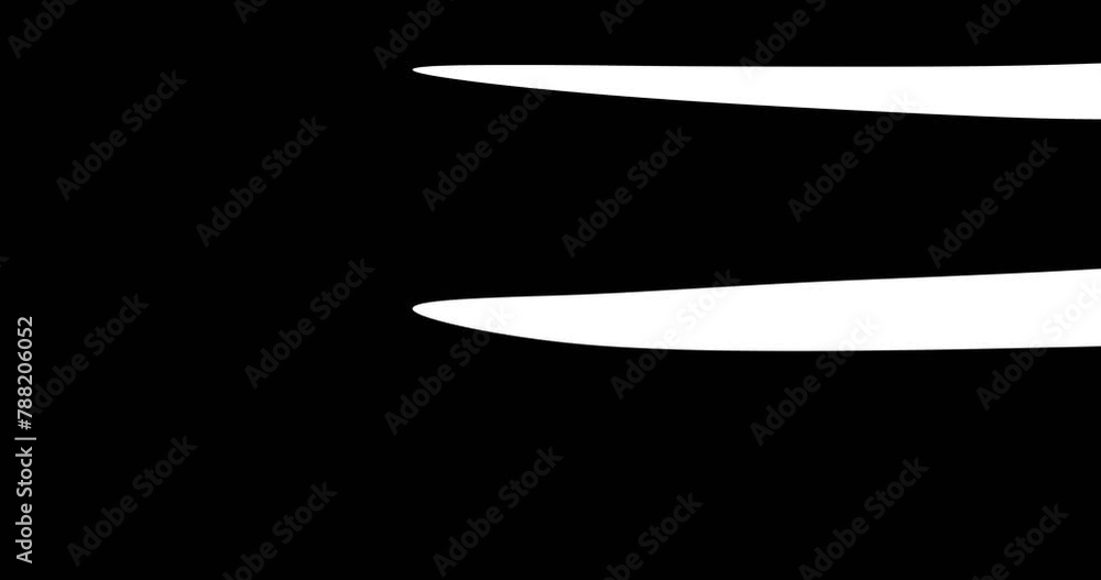 Set of transition black and white masks templates. Open and close ...