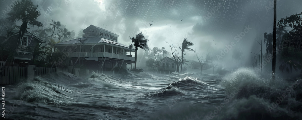 Hurricane making landfall with torrential rain and powerful winds ...