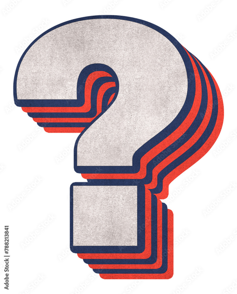 Question mark png layered typography font Stock Illustration | Adobe Stock