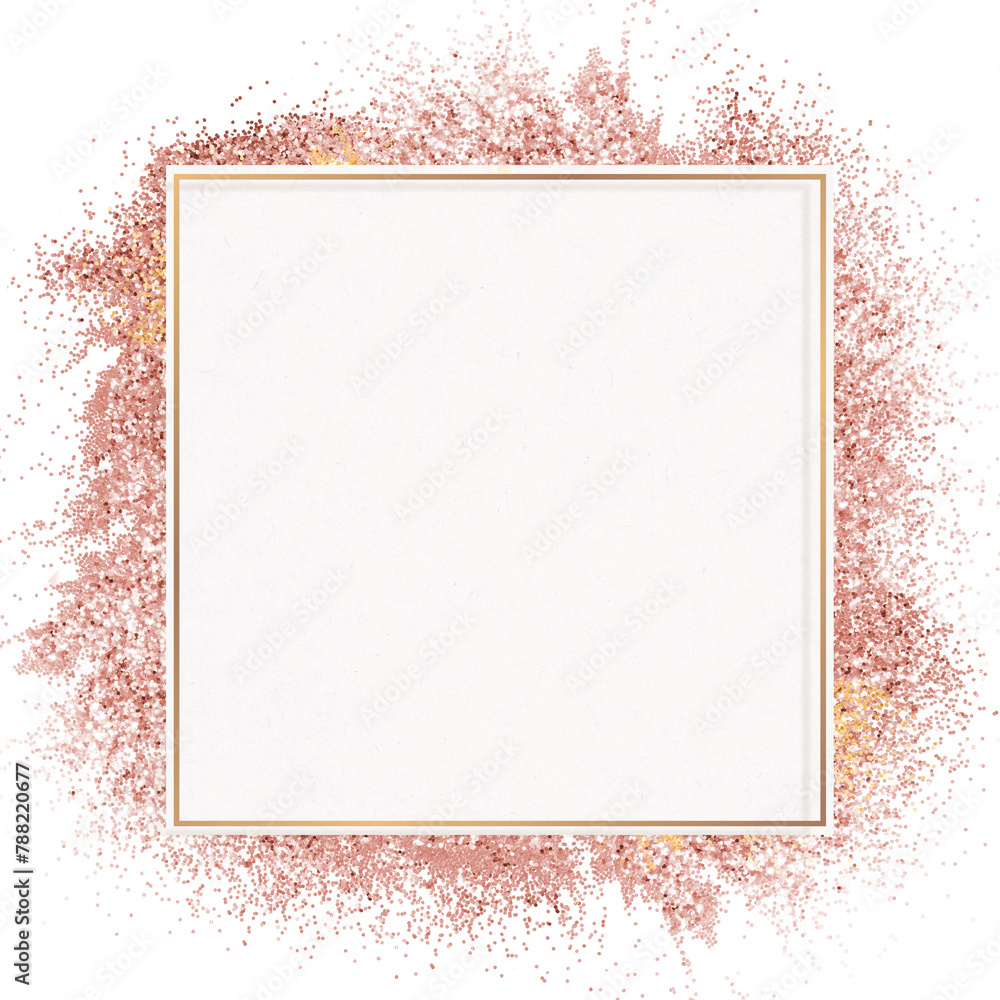 Shiny gold border png festive rose gold glitter frame Stock ...