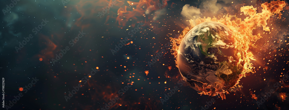 explosion of the earth, Earth in space, Planet earth Armageddon, land ...