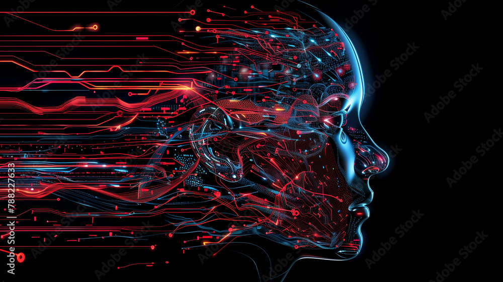 A woman's face is shown in a computer generated image. The image is ...