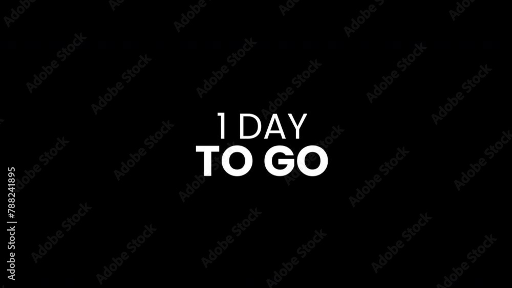 1 day to go Intro Template animation. Motion Graphics animation. promo ...