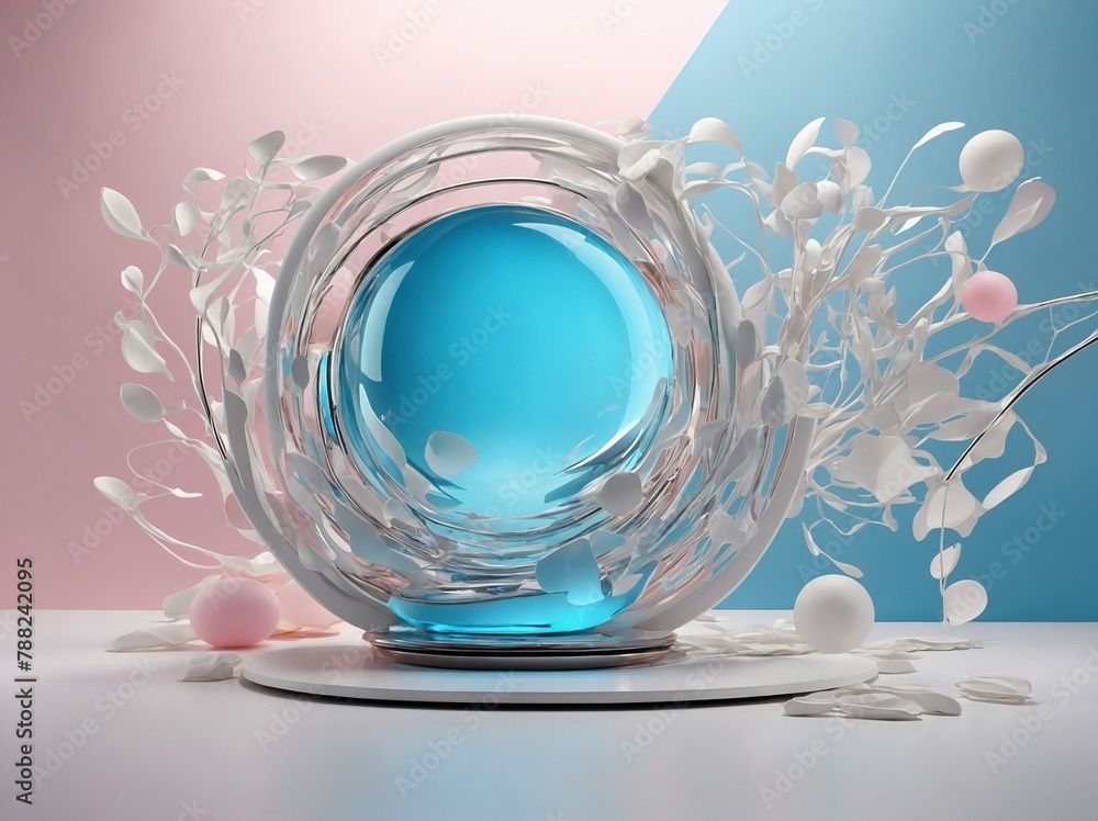 Captivating scene unfolds in image, presenting ethereal blue orb at ...