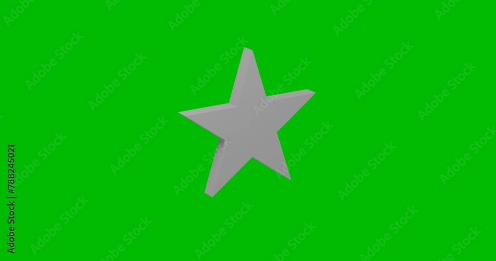 Animation of rotation of a white star symbol with shadow. Simple and ...