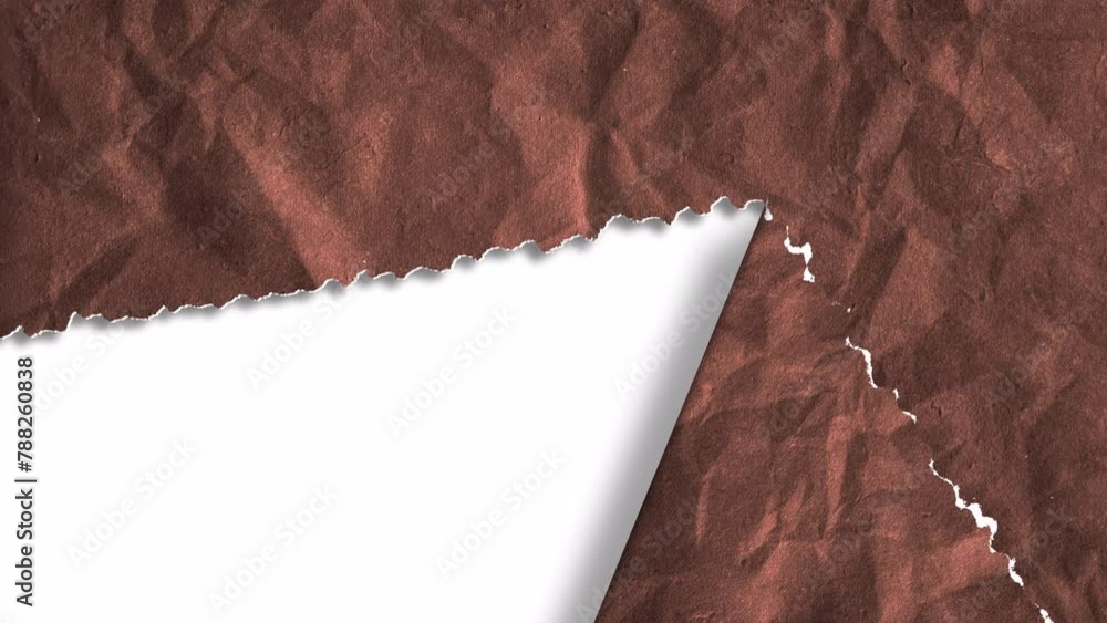 Torn Paper with Alpha Channel. Paper wrap torn transition animation ...