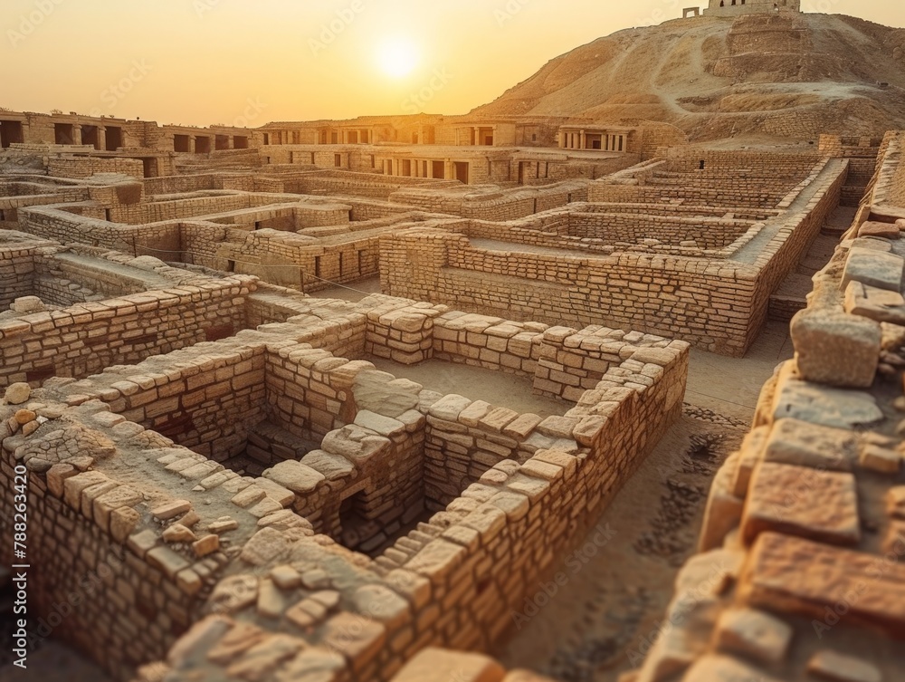 Mohenjo-daro, ancient Indus Valley Civilization city in Pakistan Stock ...