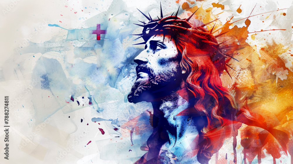 Jesus of Nazareth, proclaimed as the King of the Jews, with the ...