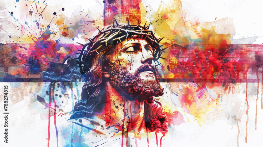 Jesus of Nazareth, proclaimed as the King of the Jews, with the ...