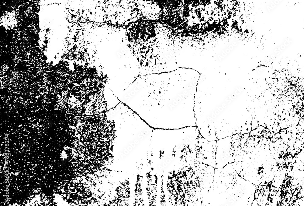 The monochrome texture of the cracked concrete surface. Monochrome ...