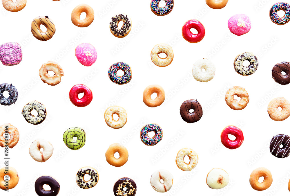 Donut pattern png overlay, transparent background Stock Photo | Adobe Stock